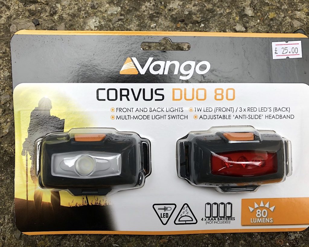 VANGO Corvus DUO 80 LED Head torch – Nutty Badgers ESU